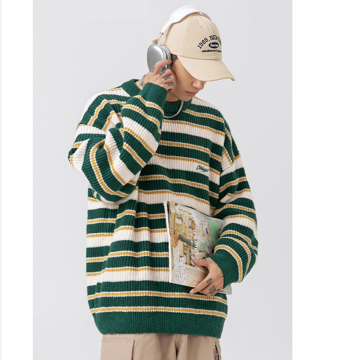 HANLU # K4090 橫間圓領冷衫毛衣 JJ – Daily-K Webstore