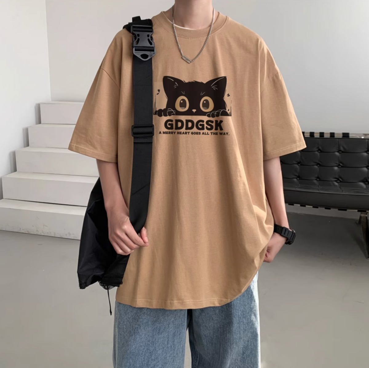 DSJD B316 # DT9648 卡通猫圖案短袖Tee JJ2 – Daily-K Webstore